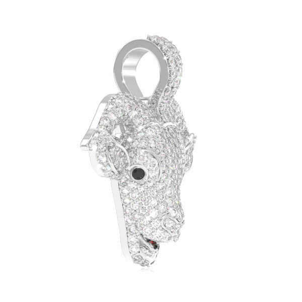 Icebox Goat Head Diamond Pendant 14k Solid Gold 2.50ctw